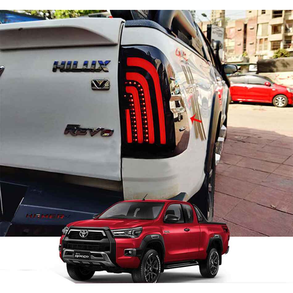 Toyota Hilux Revo Back Light 4 Lines Style Version 3 Model 2017-2023 ...
